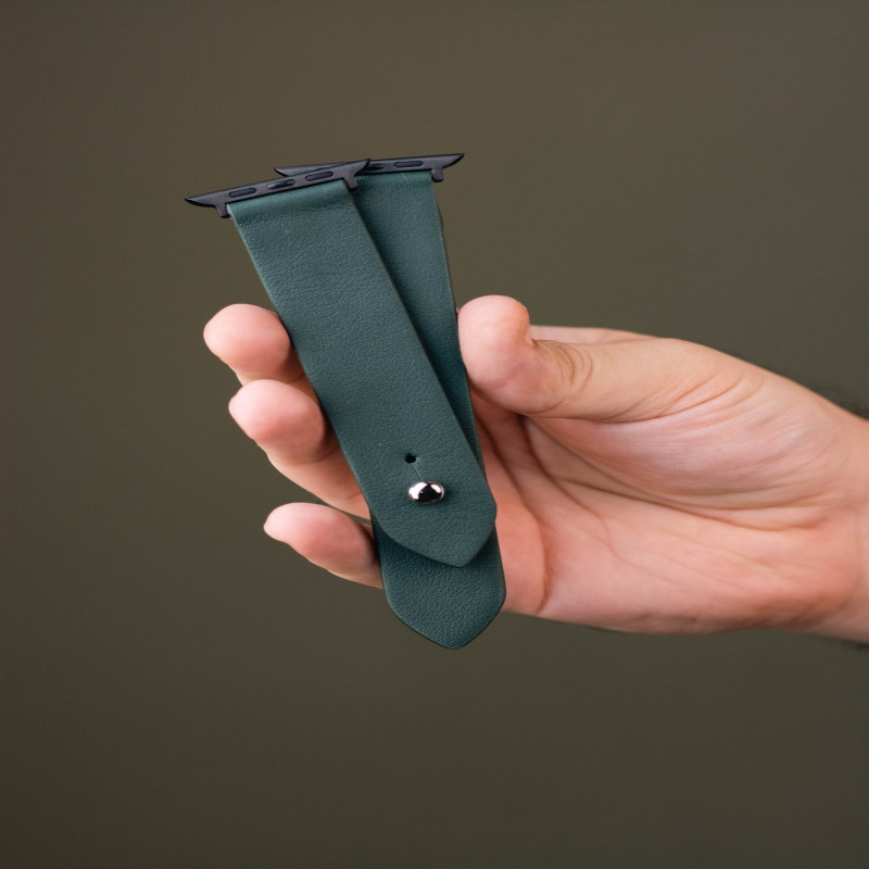 Buy Waji's | Emerald Green Apple Watch Strap - Pure Leather Strap at ...